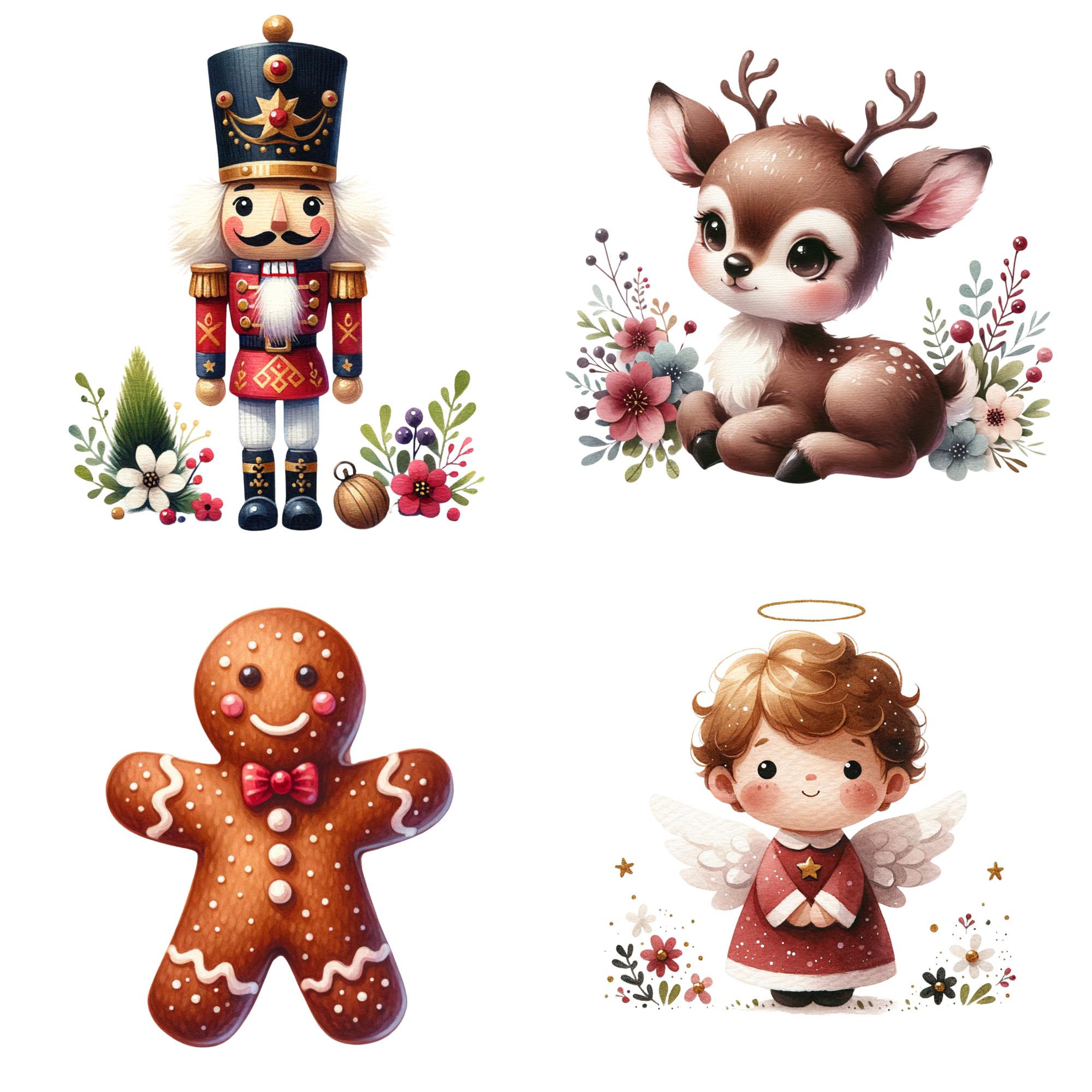 Whimsical Christmas Clipart | 26 Whimsical Christmas PNG for Crafts and ...