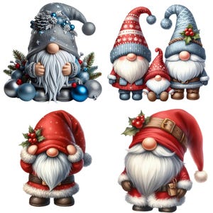 Christmas Gnome Clipart Bundle | 37 Holiday Pngs | Thanksgiving & Xmas ...
