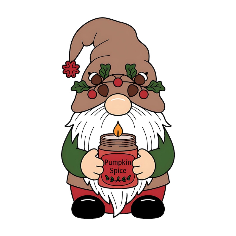 Thanksgiving Gnome Clipart PNG Bundle | 12 Fall Gnomes With Pie, Turkey ...