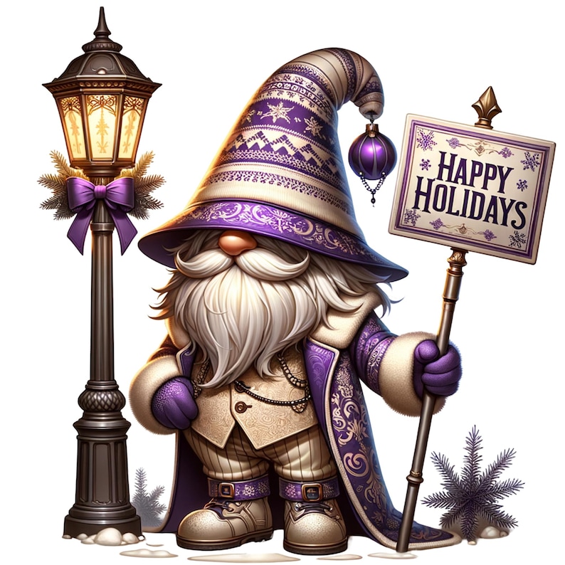 Watercolor Festive Gnomes Clipart Bundle, 16 PNG Christmas Gnomes ...