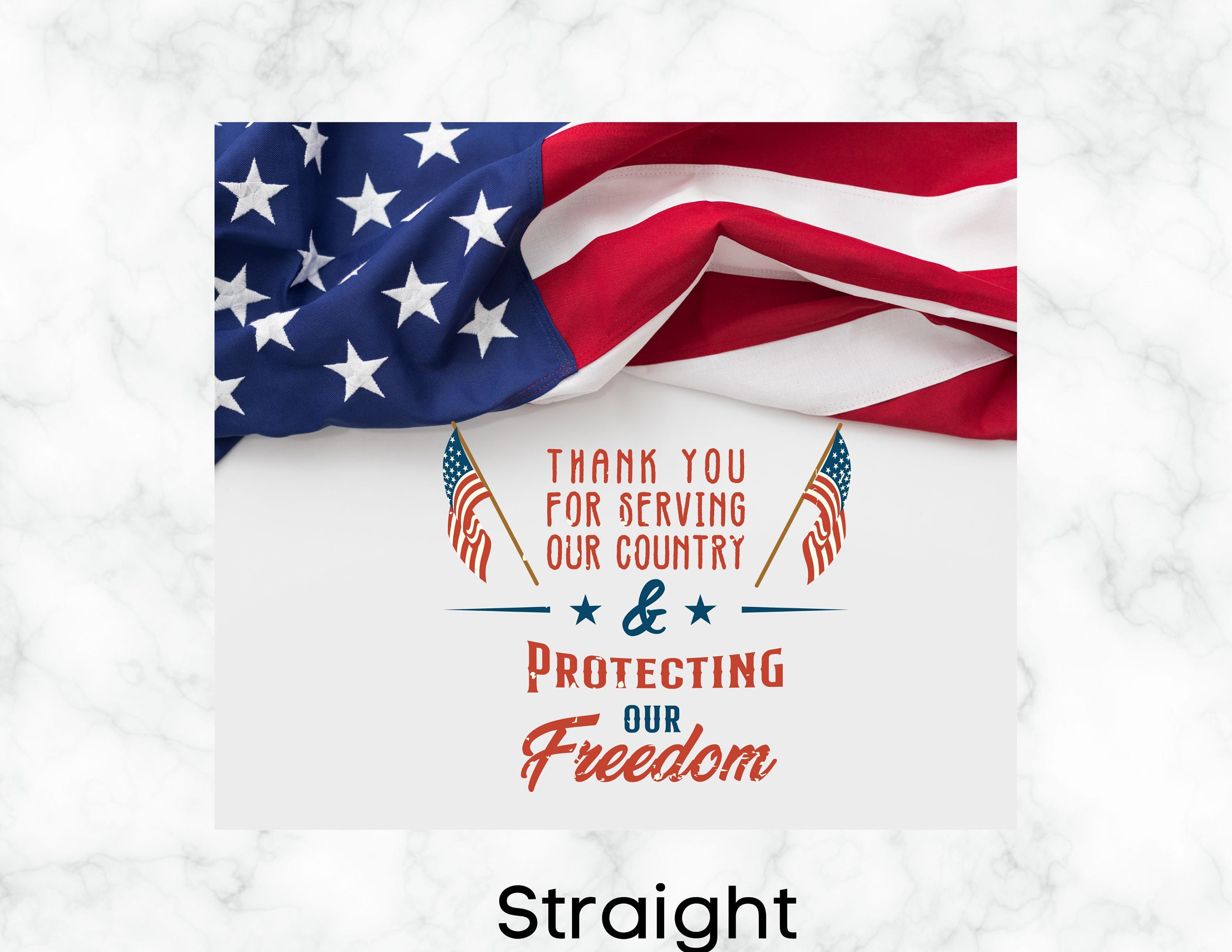 American Soldier Veteran Sublimation Design 20oz Straight & Tapered ...
