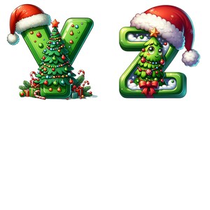 Christmas Alphabet, Christmas Tree Alphabet, Letters Png, Alphabet Png ...