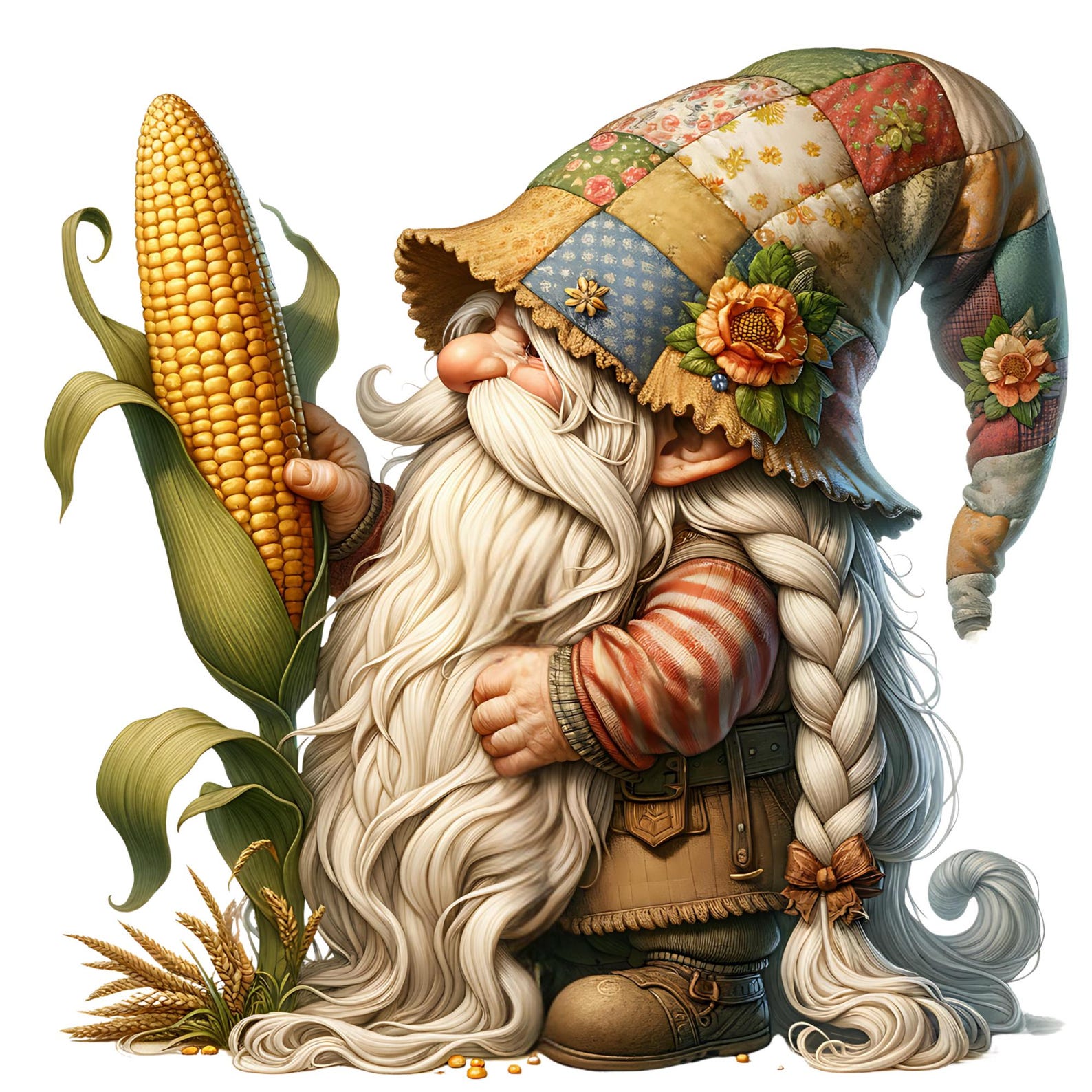 Garden Gnomes Clipart Bundle 12 PNG Watercolor Spring Garden Clipart ...