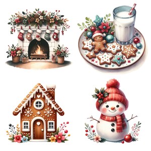 Whimsical Christmas Clipart | 26 Whimsical Christmas PNG for Crafts and ...