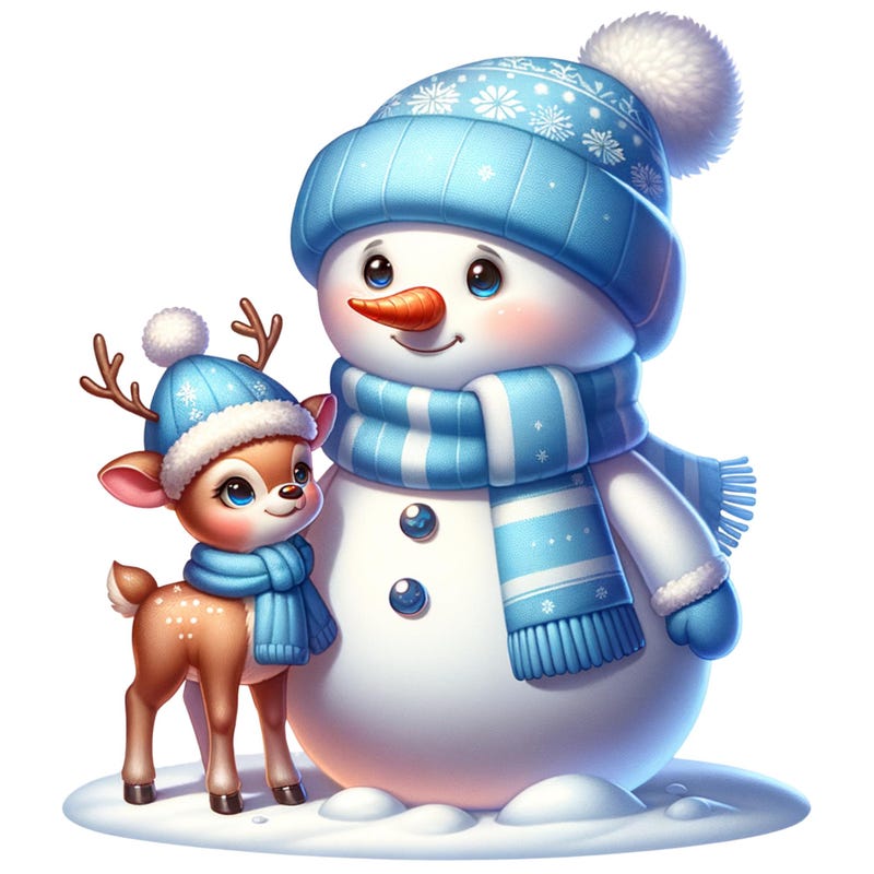 Blue Snowman on a Sleigh - Etsy