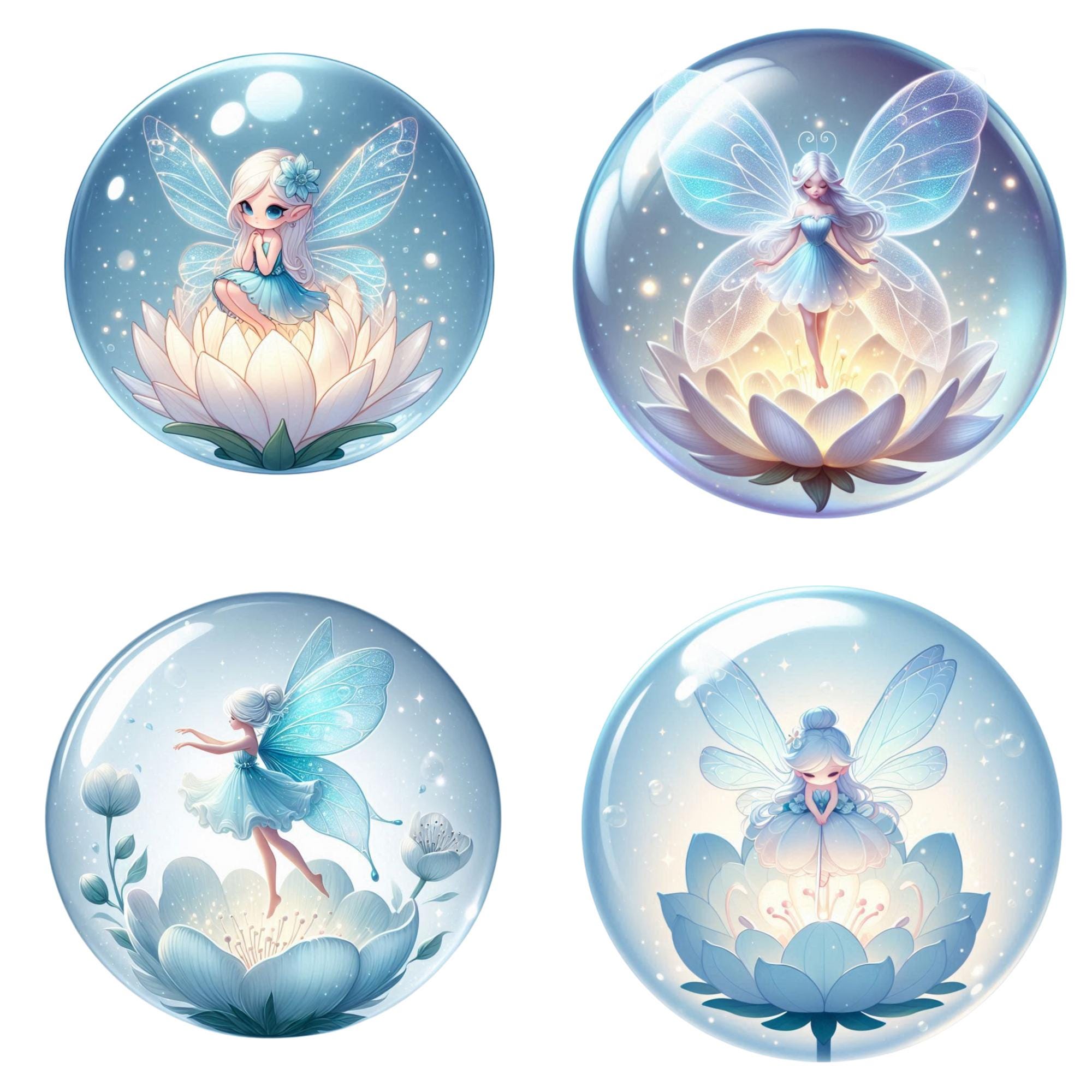 Blue Crystal Ball Fairy Clipart 18 PNG Fairy Garden Magical Fairy ...