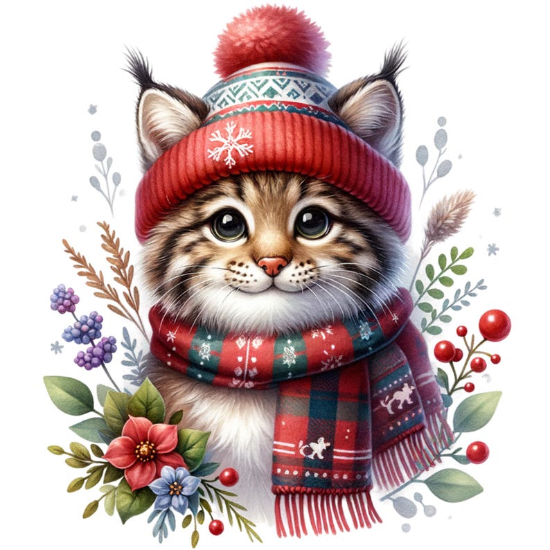 Winter Woodland Animals Clipart, Woodland Clipart Watercolor, 16 Cute ...