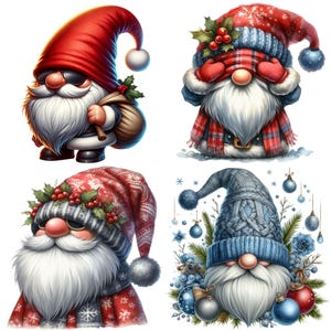 Christmas Gnome Clipart Bundle | 37 Holiday Pngs | Thanksgiving & Xmas ...