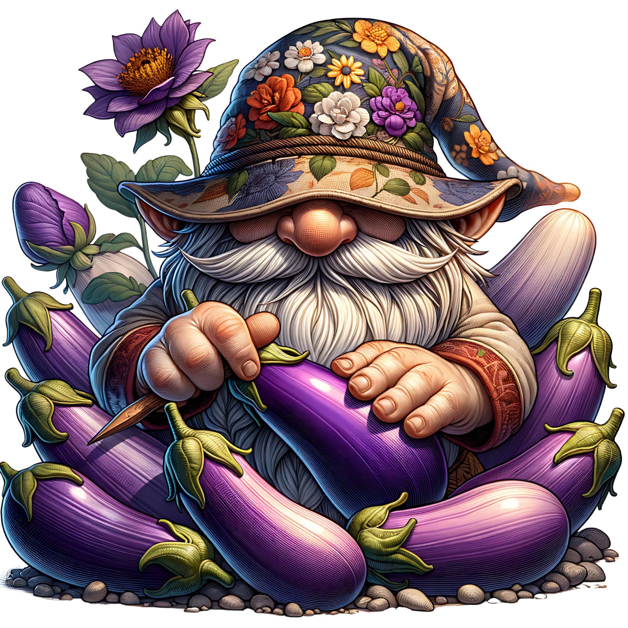 Garden Gnomes Clipart Bundle 12 PNG Watercolor Spring Garden Clipart ...