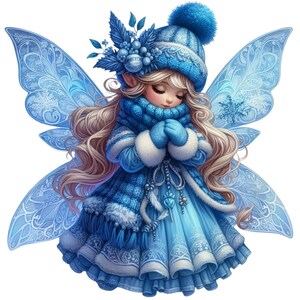 Winter Fairies Clipart Bundle, 18 Winter Fairies Png, Snow Fairy Png ...