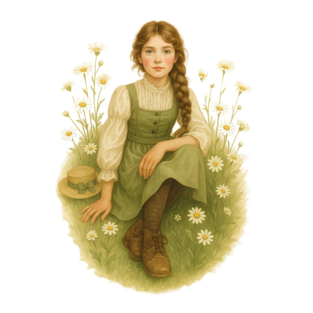 Anne of Green Gables Clipart PNG | Edwardian Girl Aesthetic | Vintage ...