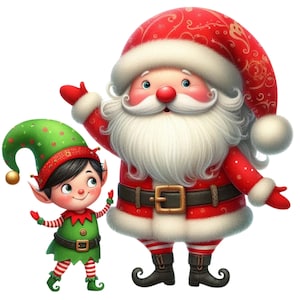 Whimsical Santa Clipart | Santa Designs for Christmas Crafts and Decor ...