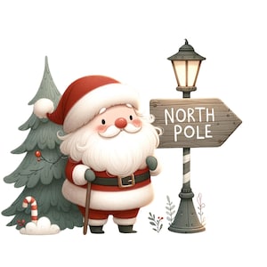 Whimsical Santa Clipart | Santa Designs for Christmas Crafts and Decor ...