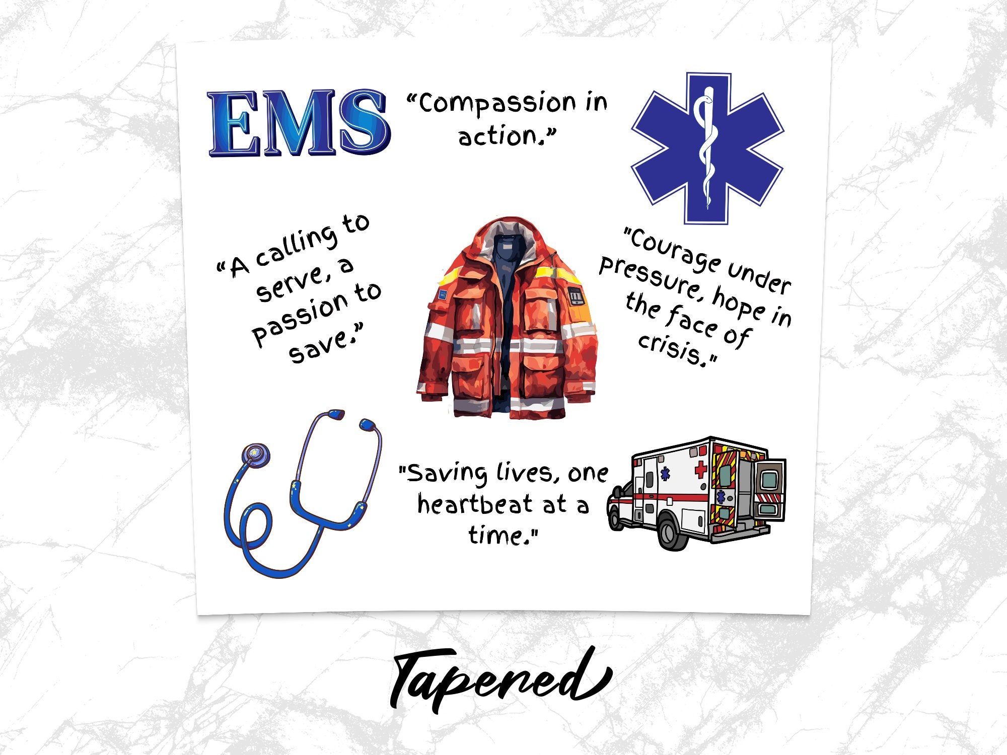 EMT (emergency Medical Technician) 20oz Skinny EMS First Responder ...