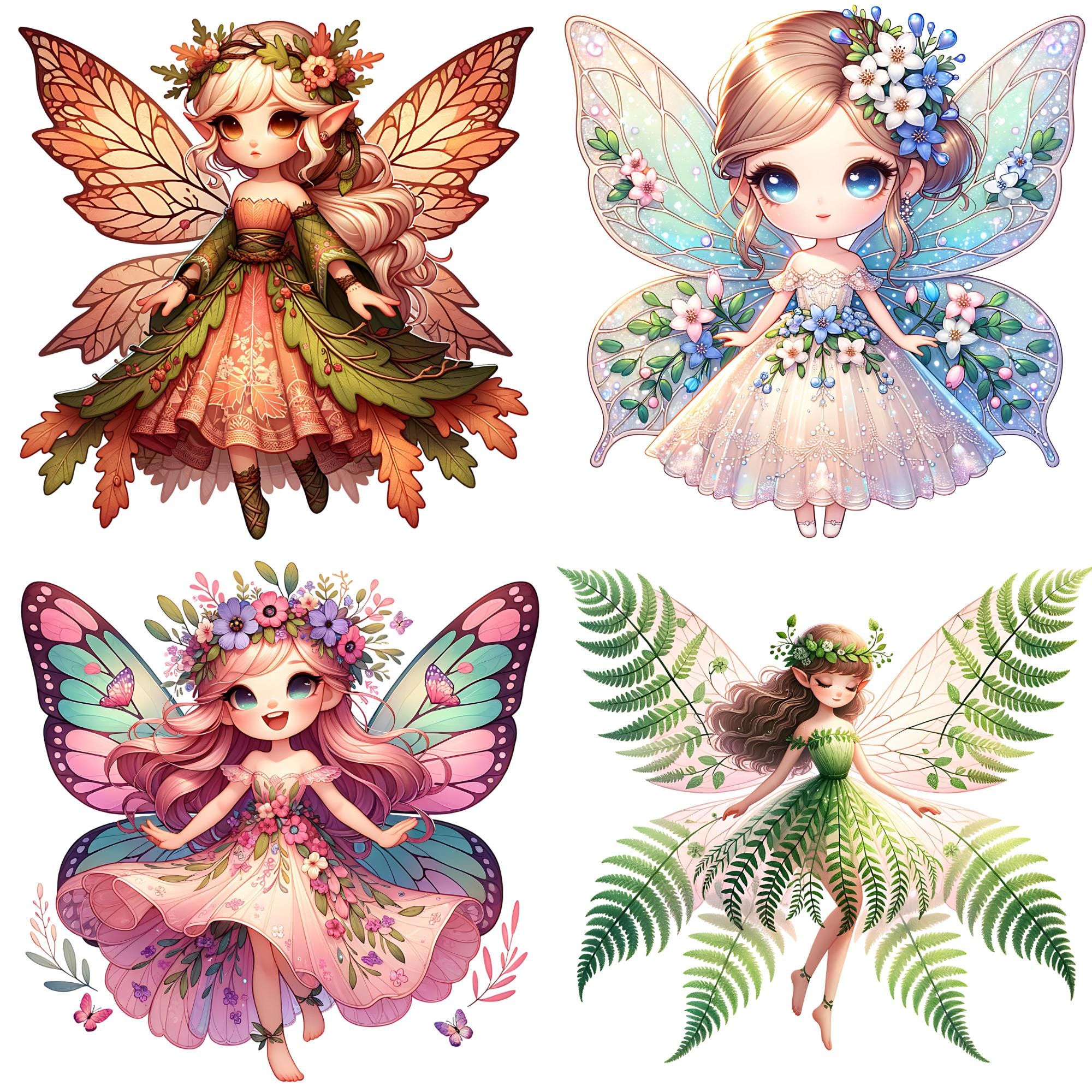 Fairy Clipart Bundle – Whimsical Fantasy Pngs for Kids Crafts, Stickers ...