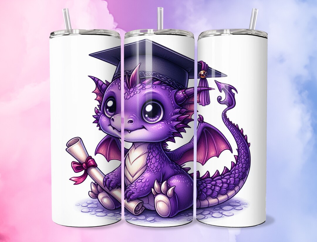 Baby Dragon Graduation 20 Oz Skinny Straight & Tapered Tumbler ...