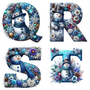 Christmas Alphabet, Snowman Alphabet, Letters Png, Alphabet Png ...
