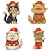Quirky Christmas Cats Clipart | 12 Funny Cat Pngs in Santa Hats | Cute ...