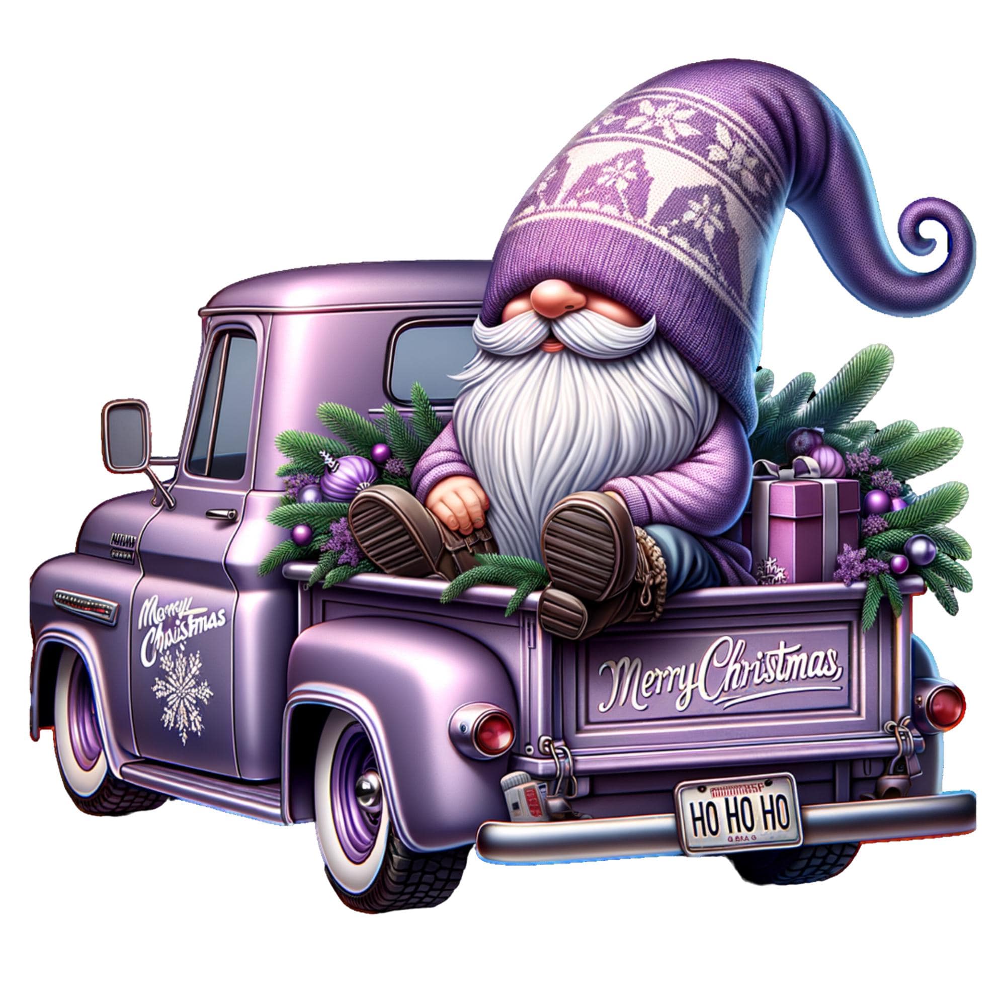 Christmas Truck Gnomes Clipart, 12 PNG Christmas Clipart, Christmas ...