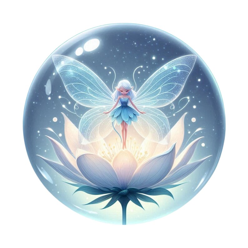 Blue Crystal Ball Fairy Clipart 18 PNG Fairy Garden Magical Fairy ...