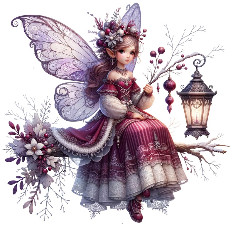 Christmas Fairy Clipart Bundle 12 Christmas Fairies Png Fairy Crafts ...