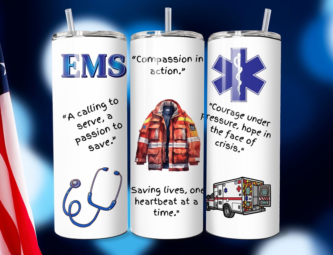 EMT (emergency Medical Technician) 20oz Skinny EMS First Responder ...
