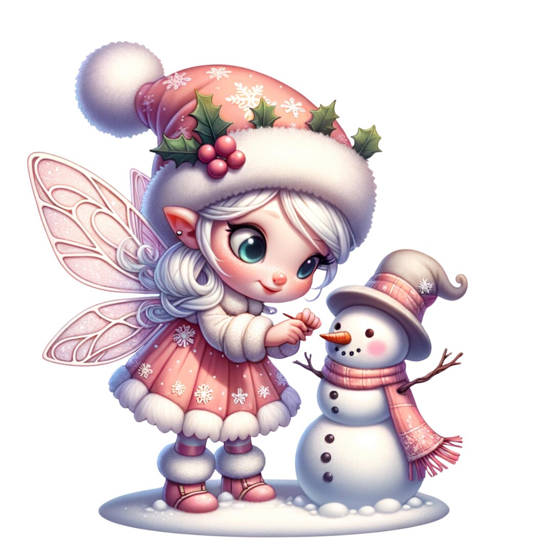 Christmas Fairy Clipart Bundle 30 Christmas Fairies Png Fairy Crafts ...