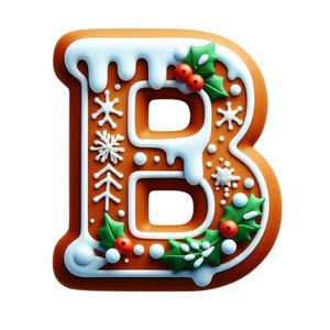 Christmas Alphabet Clipart Gingerbread 26 High Quality Pngs, Memory ...