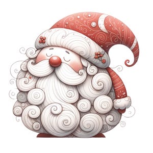 Whimsical Santa Clipart | Santa Designs for Christmas Crafts and Decor ...