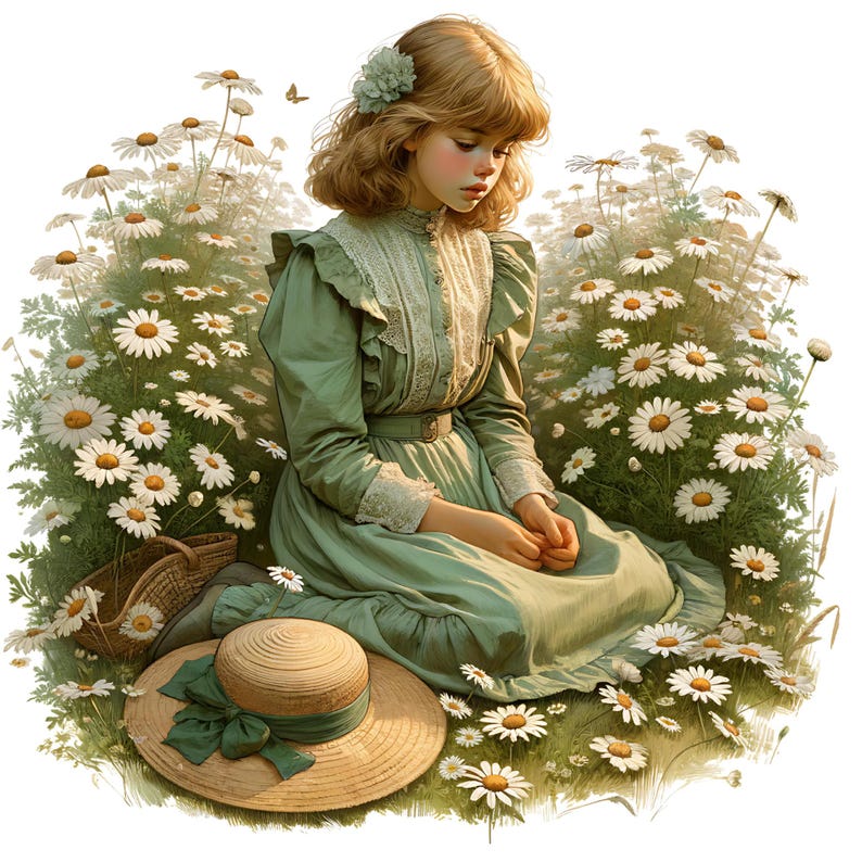 Anne of Green Gables Clipart PNG | Edwardian Girl Aesthetic | Vintage ...