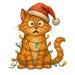 Quirky Christmas Cats Clipart | 12 Funny Cat Pngs in Santa Hats | Cute ...