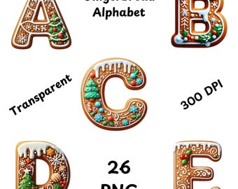 Christmas Alphabet & Number Clipart - 36 High Quality Pngs, Memory ...