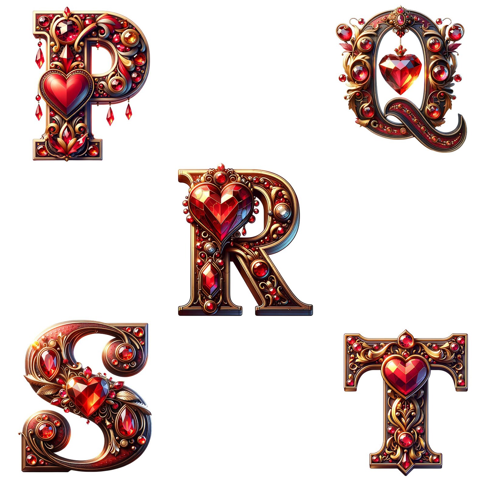 Valentine's Day Alphabet PNG, Valentines Letters, Valentines Art, Love ...