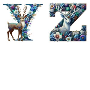 Christmas Alphabet PNG 26 Christmas Letters Clipart Reindeer Alphabet ...