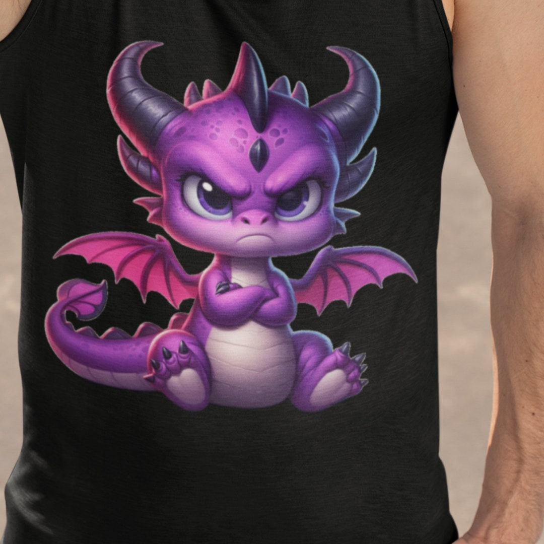 Purple Dragon PNG Clipart | Adorable Baby Dragon | Grumpy Dragon PNG ...