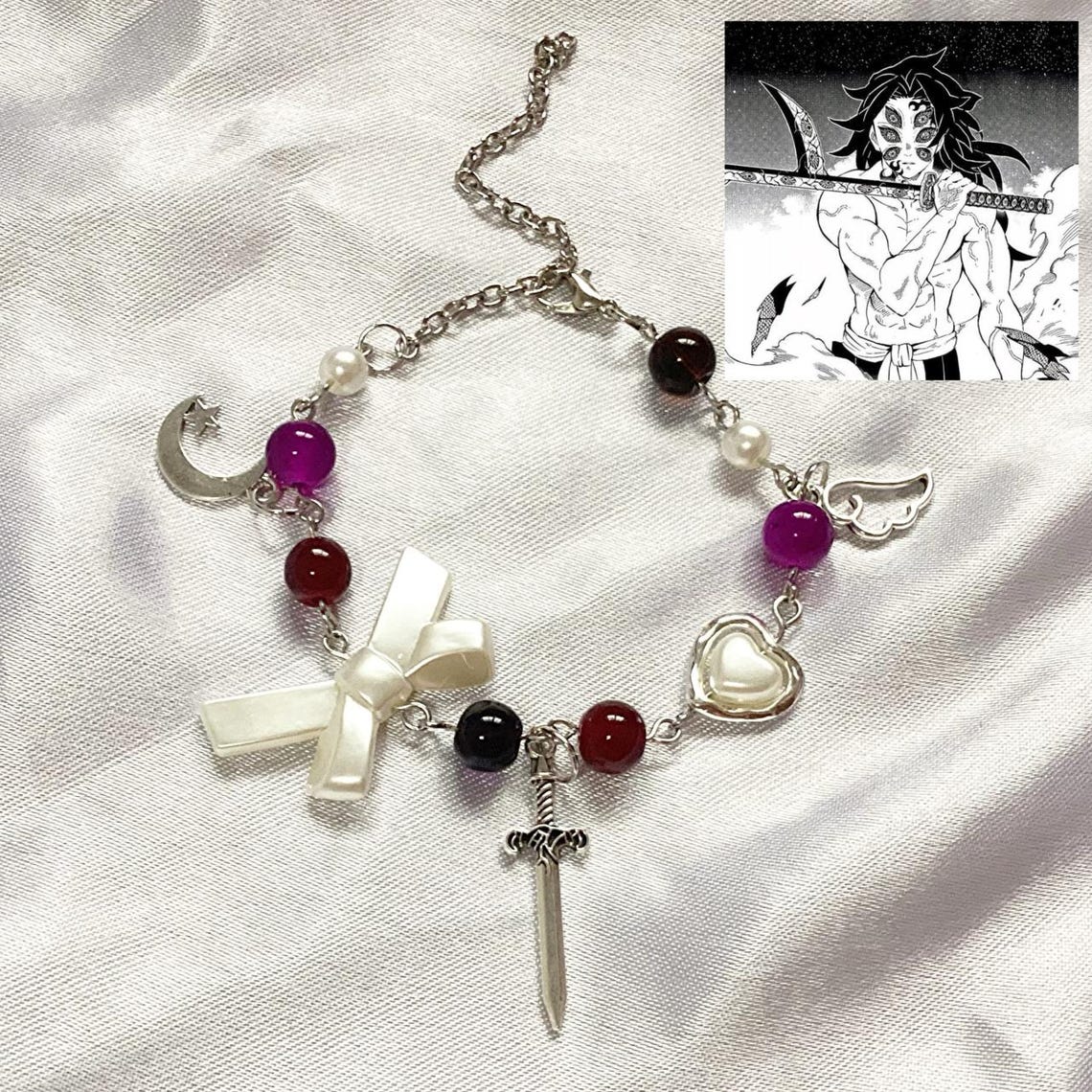 Demon Anime Matching Bracelets, Handmade - Etsy