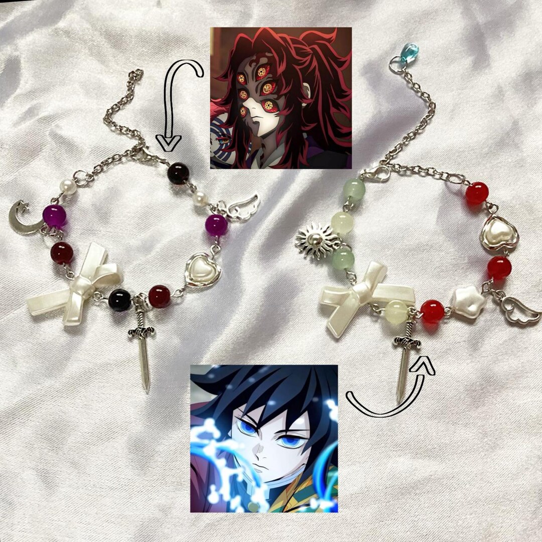 Demon Anime Matching Bracelets, Handmade - Etsy