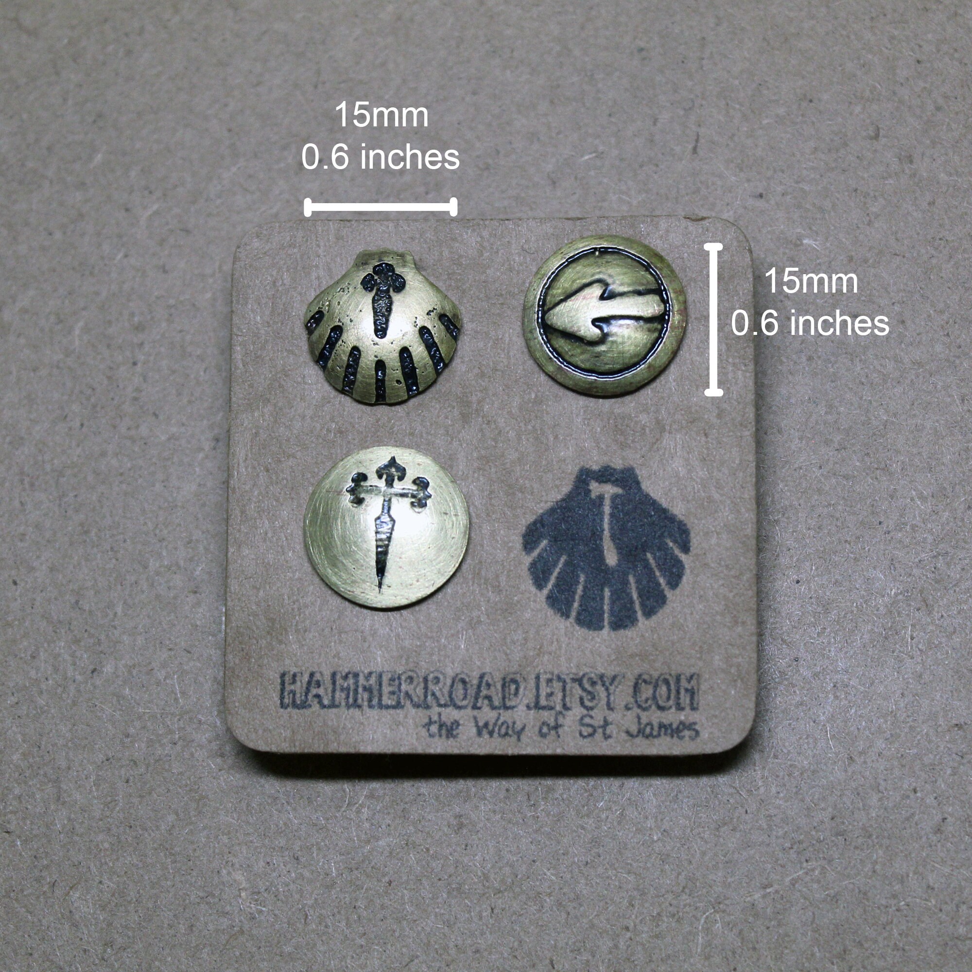 Shell, Arrow, and Cross: Set of Camino De Santiago Inspired Pins - Etsy
