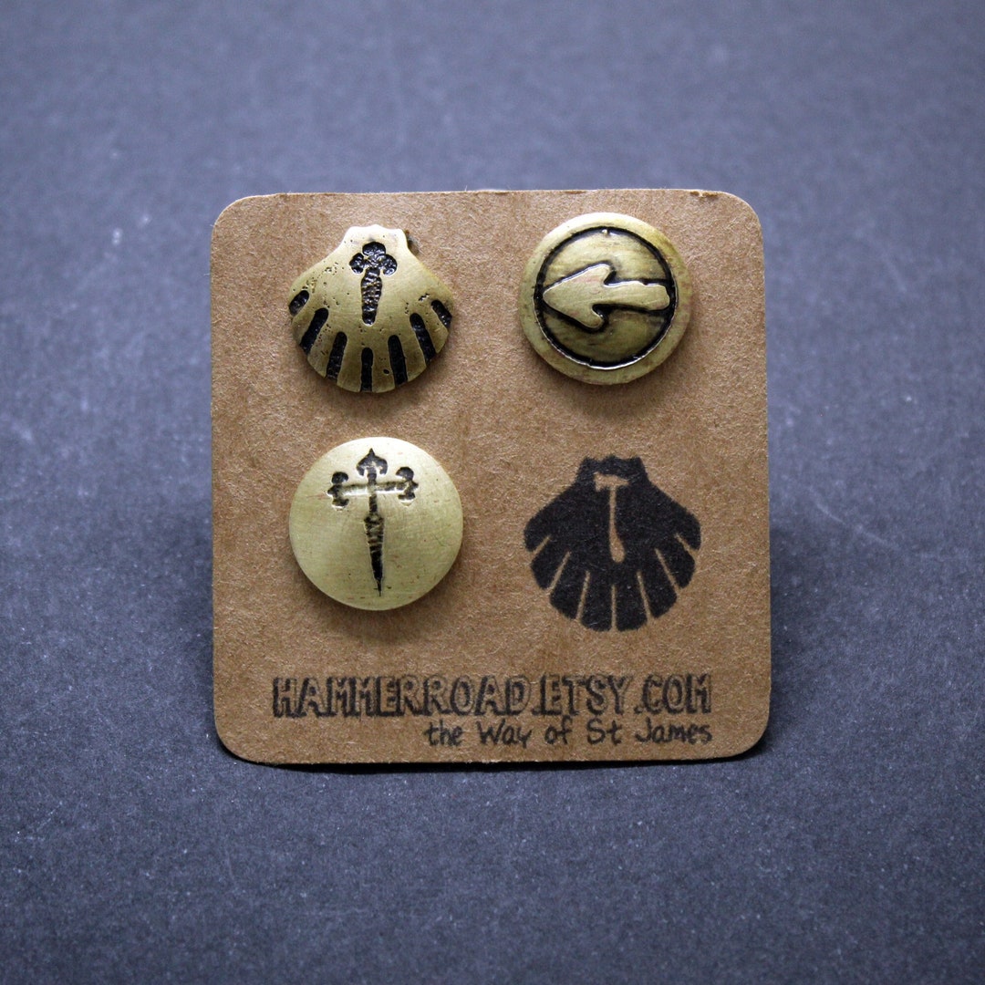 Shell, Arrow, and Cross: Set of Camino De Santiago Inspired Pins - Etsy