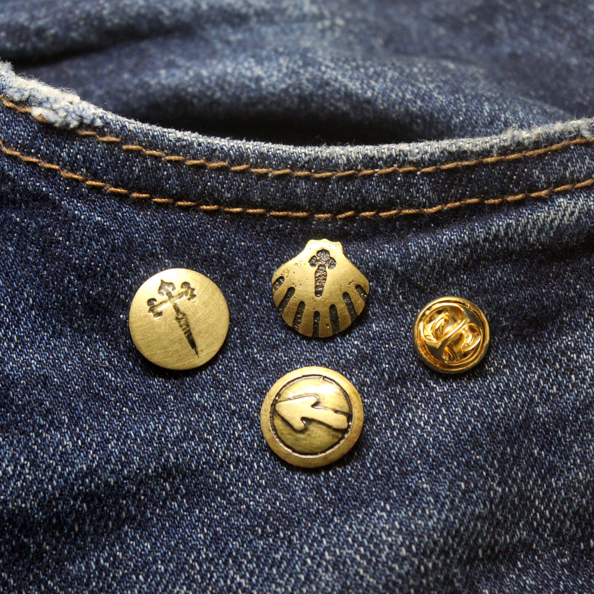 Shell, Arrow, and Cross: Set of Camino De Santiago Inspired Pins - Etsy