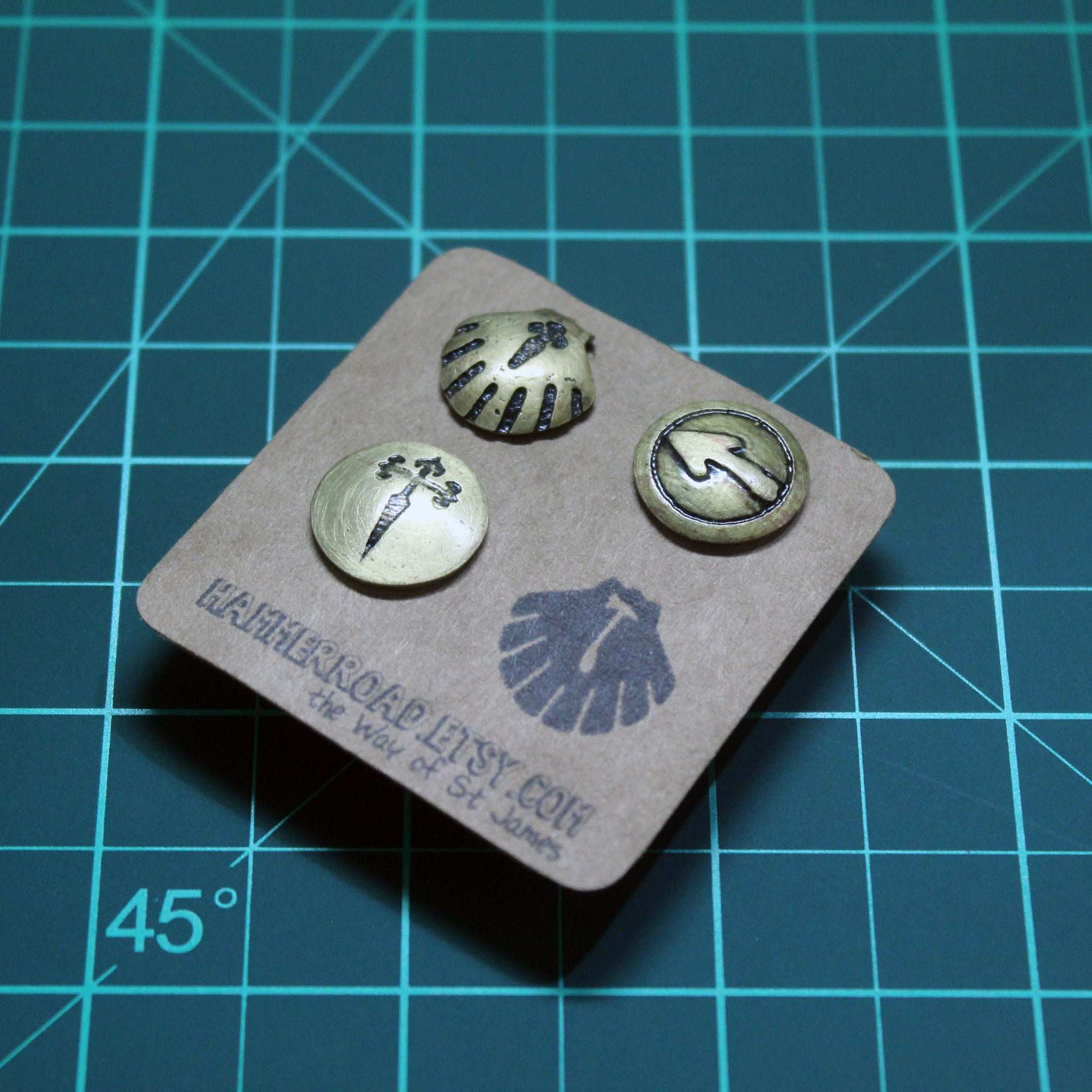 Shell, Arrow, and Cross: Set of Camino De Santiago Inspired Pins - Etsy