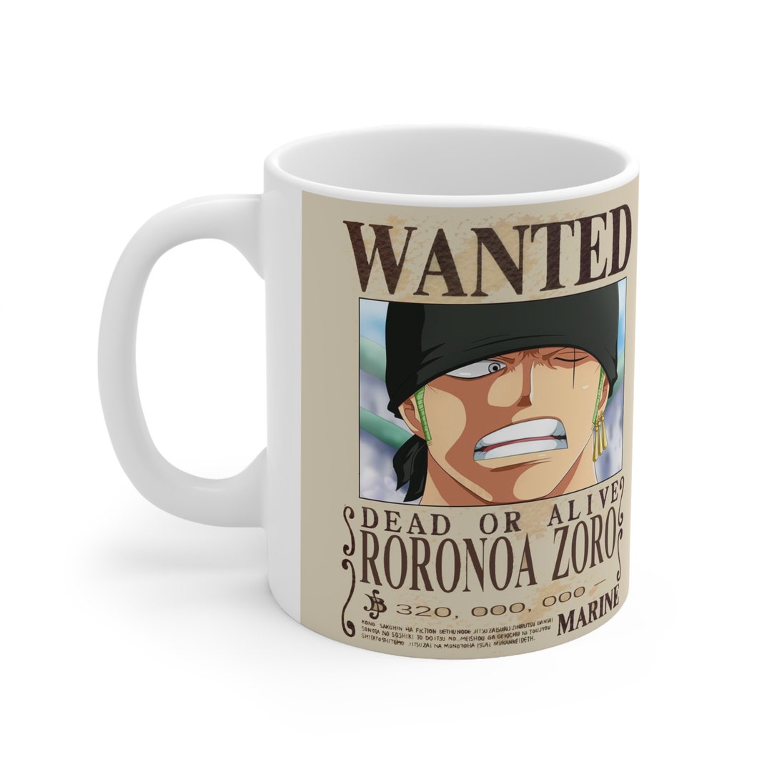 Wanted Poster Collection Mug One Piece Roronoa Zoro - Etsy
