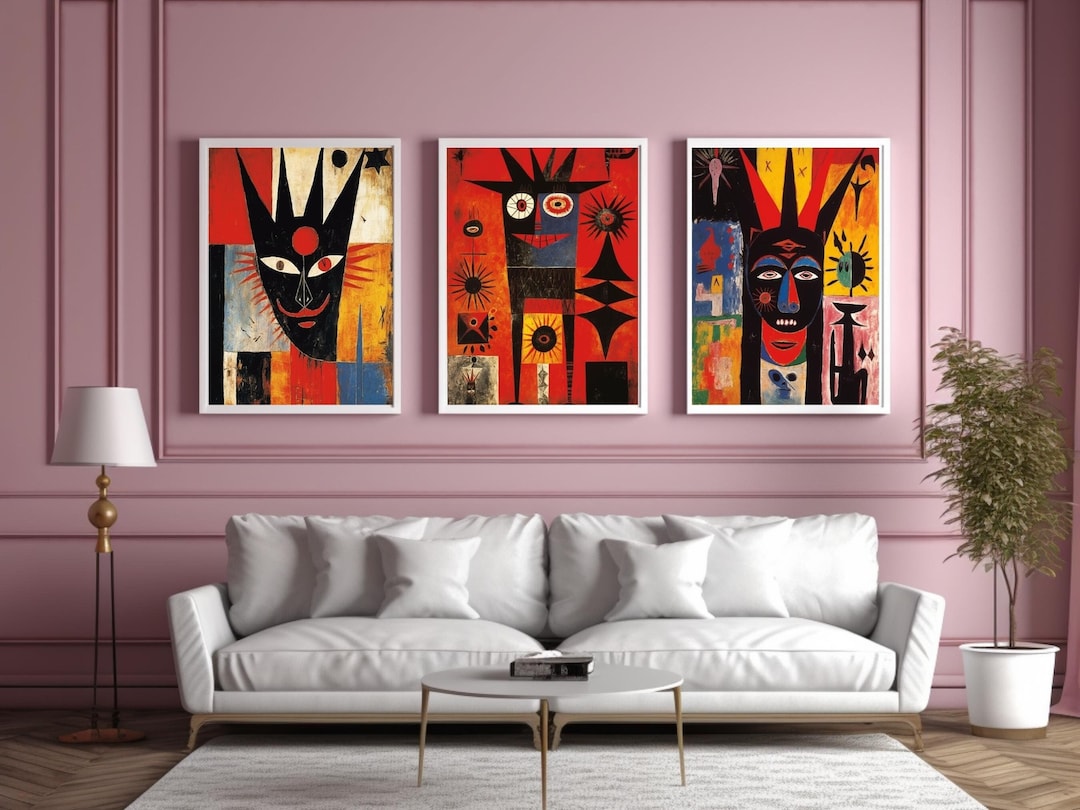 3-piece Abstract Wall Art Abstract Digital Download Mysterious - Etsy
