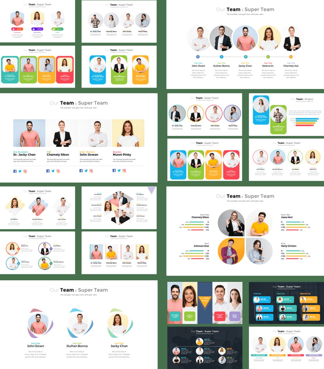 Anima Slides - 20 Premade "meet the Team" Presentation Templates - Etsy
