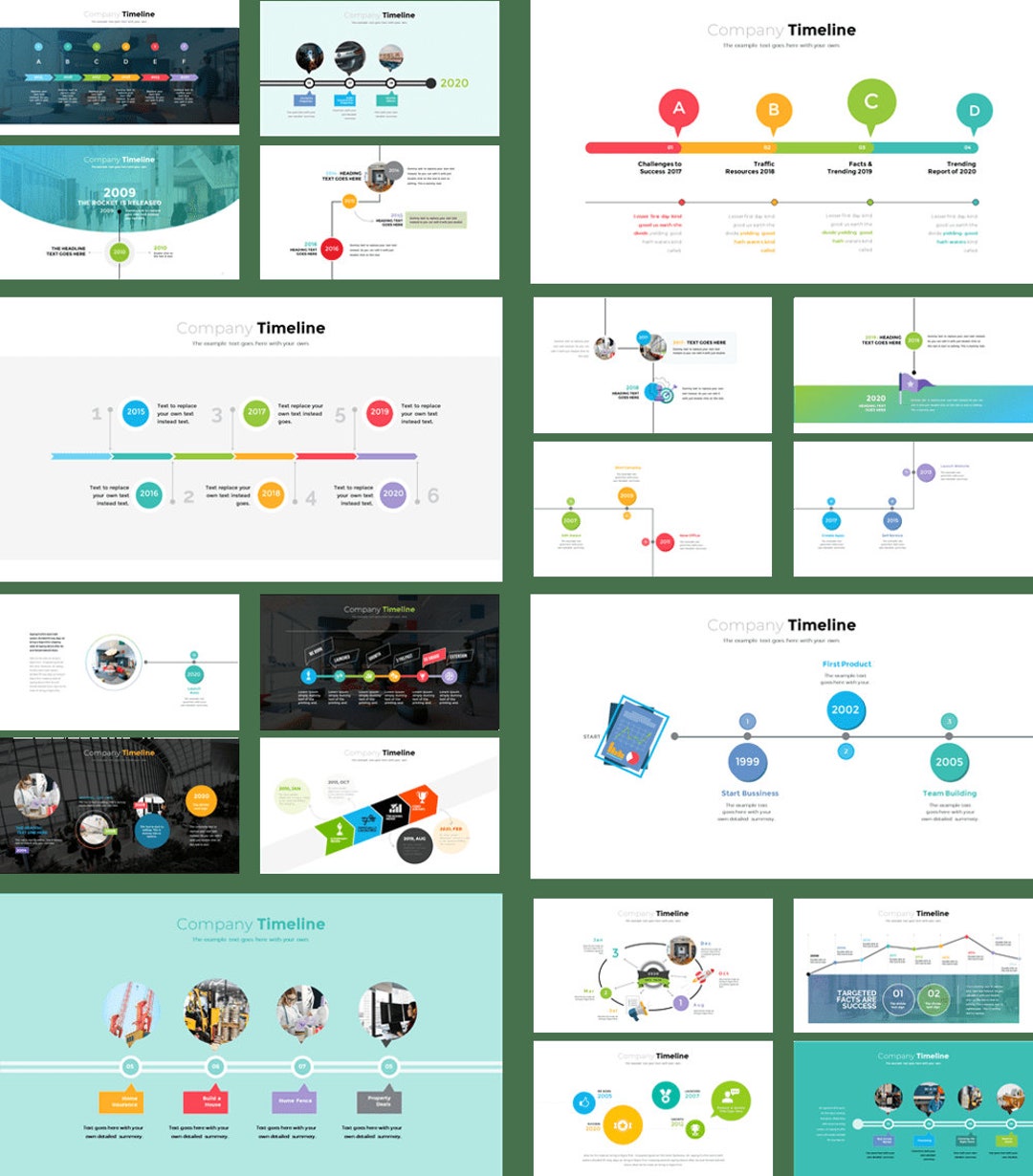 Anima Slides - 20 Premade "company Timeline" Presentation Templates - Etsy