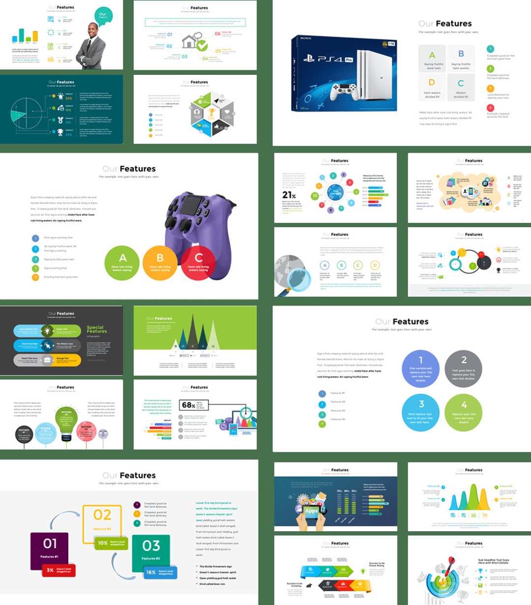 Anima Slides - 20 Premade "our Features" Presentation Templates - Etsy