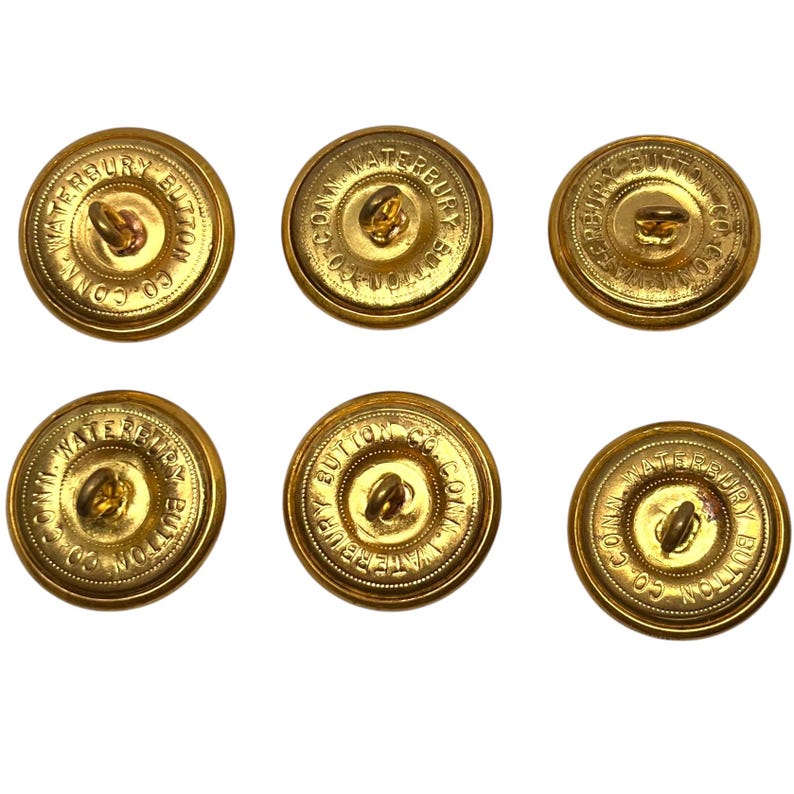 6 US Navy / USMC Waterbury Vintage Gold Eagle on Brass Military Uniform ...