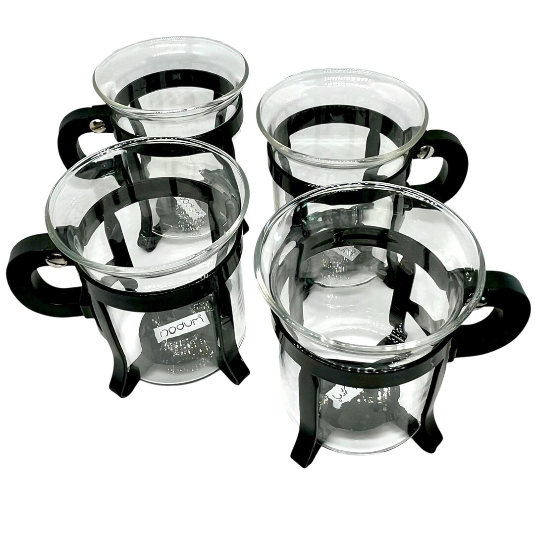Vintage Bodum Bistro Chambord Java Coffee Cups Set of 4 Made in ...