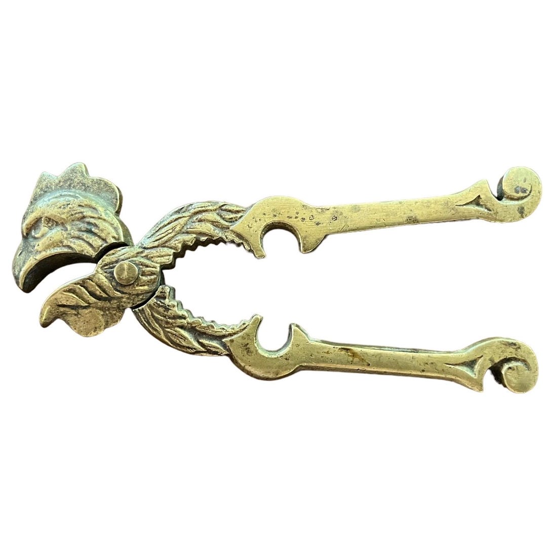 Vintage Heavyweight Rooster Head Solid Brass Nut Cracker - Bottle ...