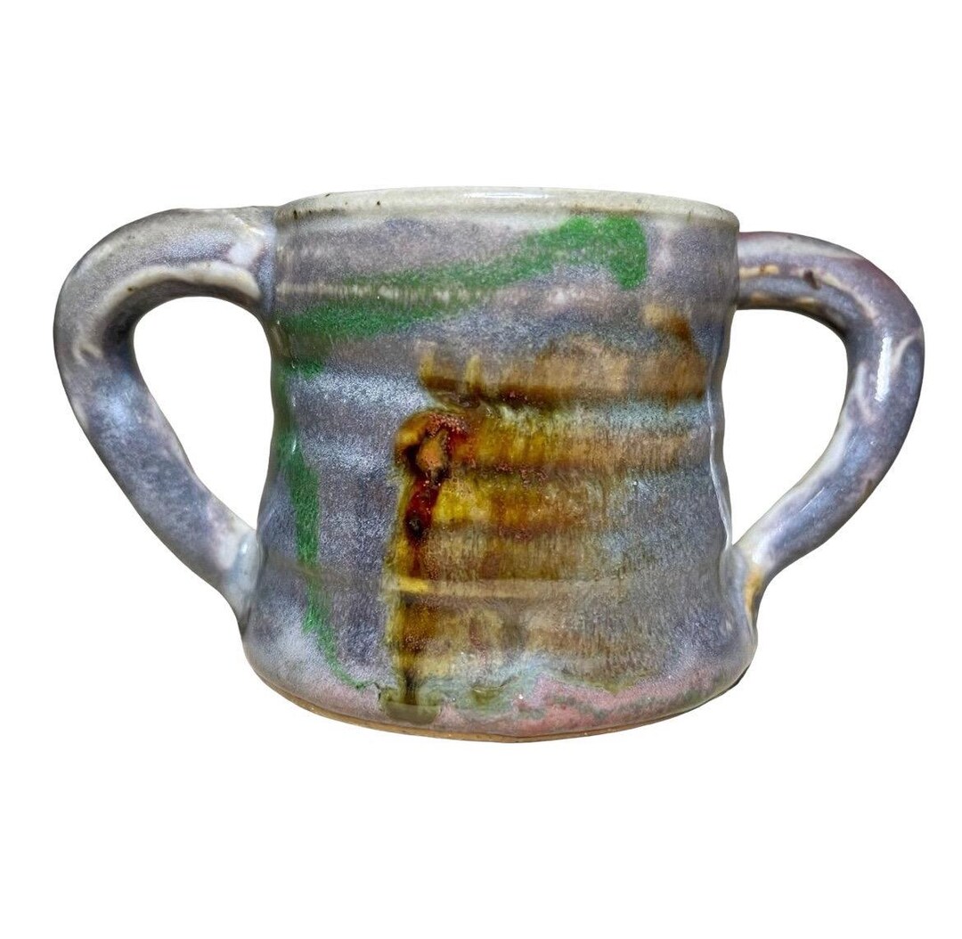 John Glick Plum Tree Pottery Vintage Abstract Modern Two Handled Art ...